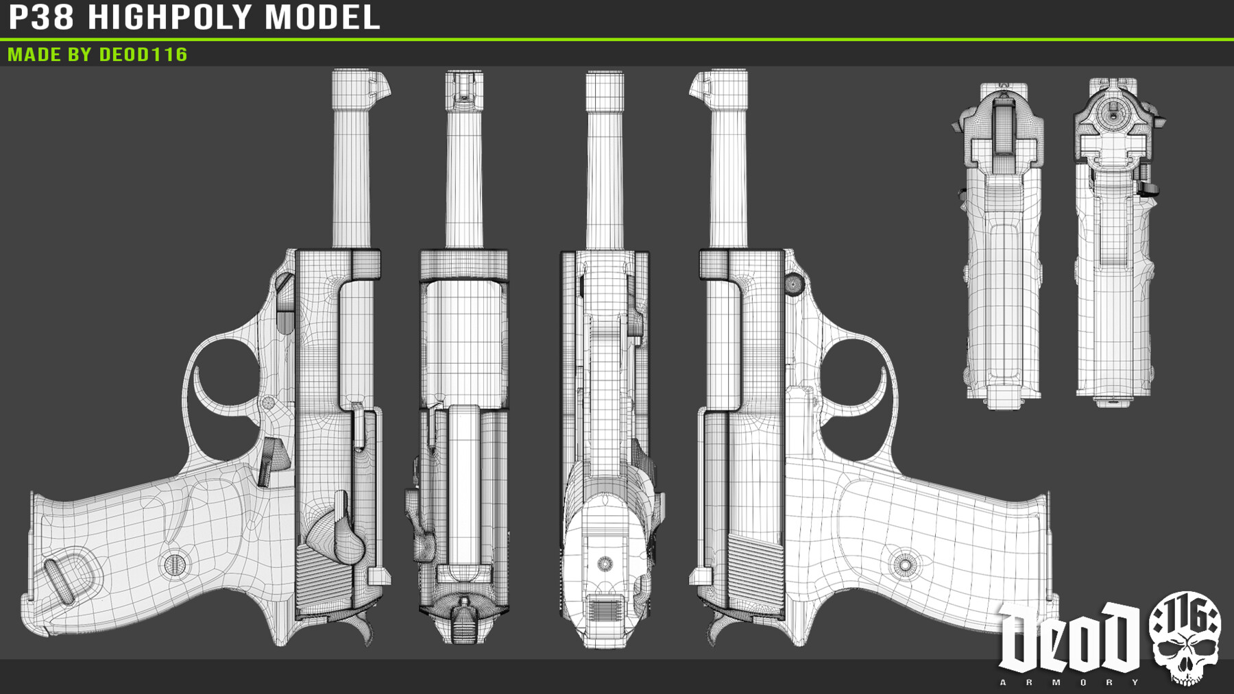ArtStation - P38 Highpoly model | Game Assets