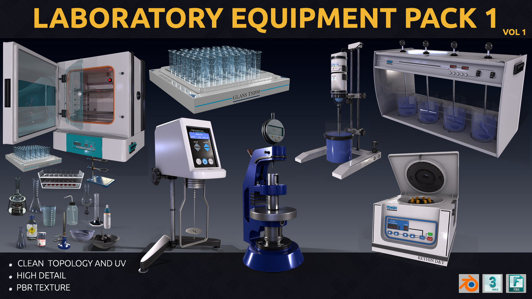 ArtStation - laboratory equipment pack 1 3D model | Game Assets