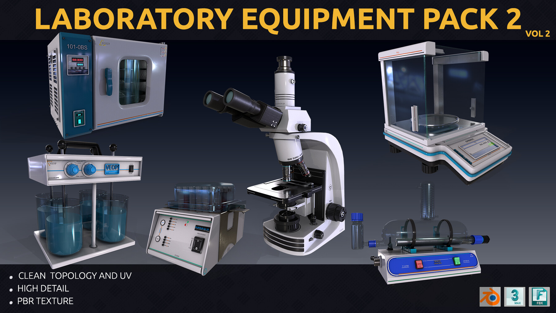 ArtStation - laboratory equipment pack 2 3D model | Game Assets