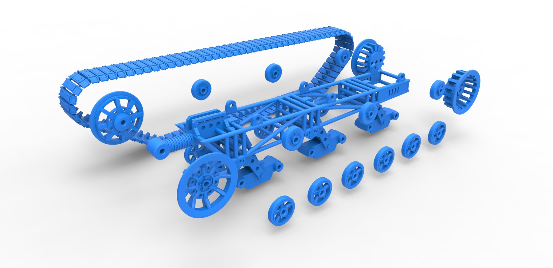ArtStation - 3D printable Diecast Track chassis Scale 1 to 25 | Resources