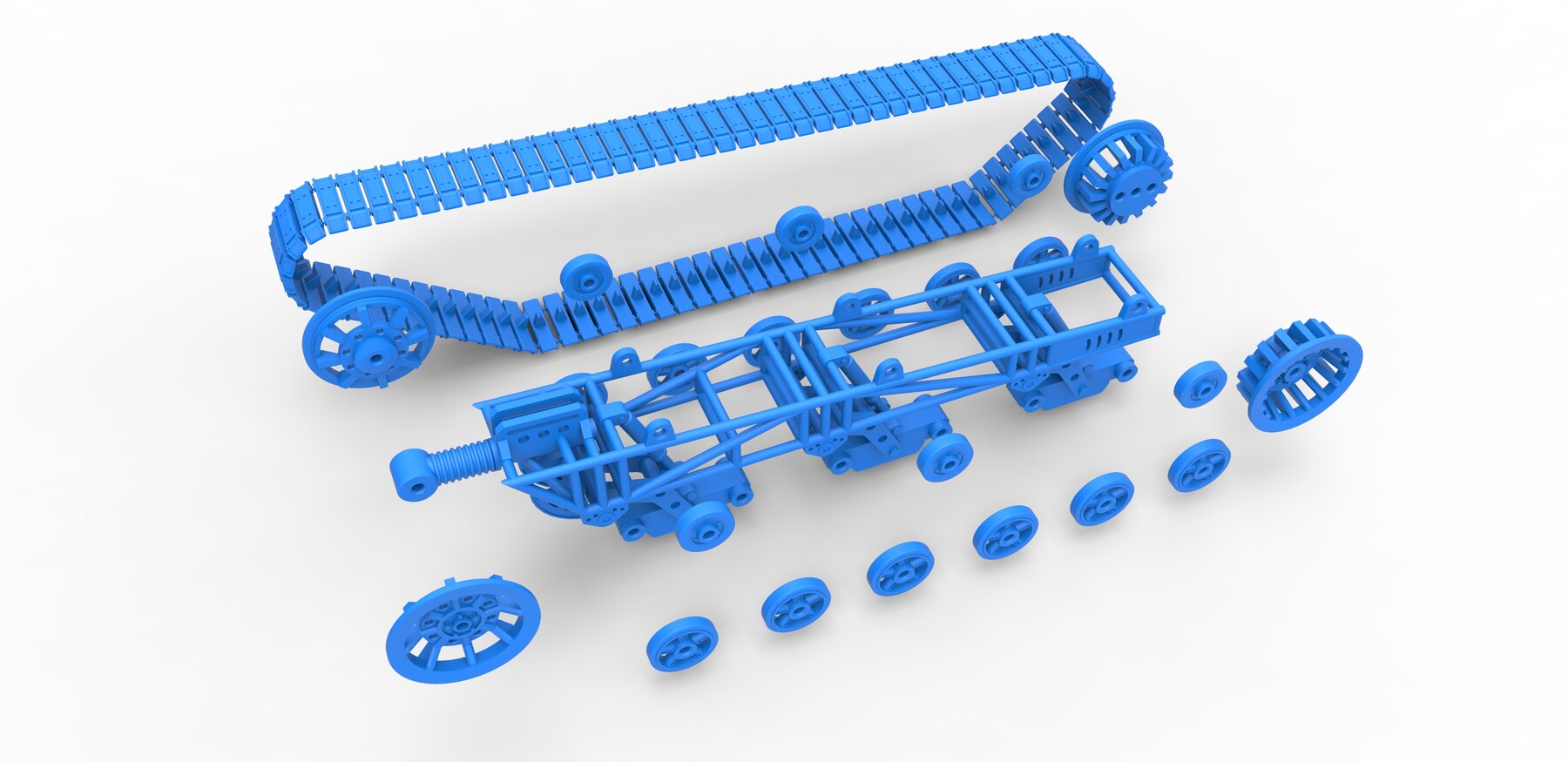 ArtStation - 3D printable Diecast Track chassis Scale 1 to 25 | Resources