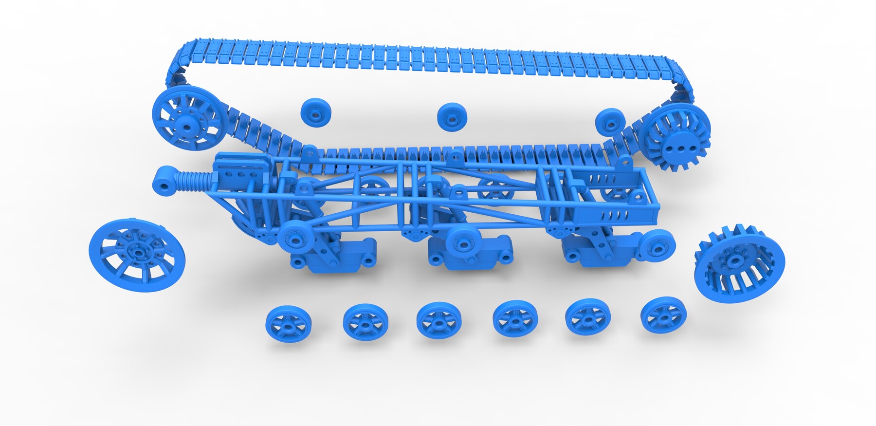 ArtStation - 3D printable Diecast Track chassis Scale 1 to 25 | Resources