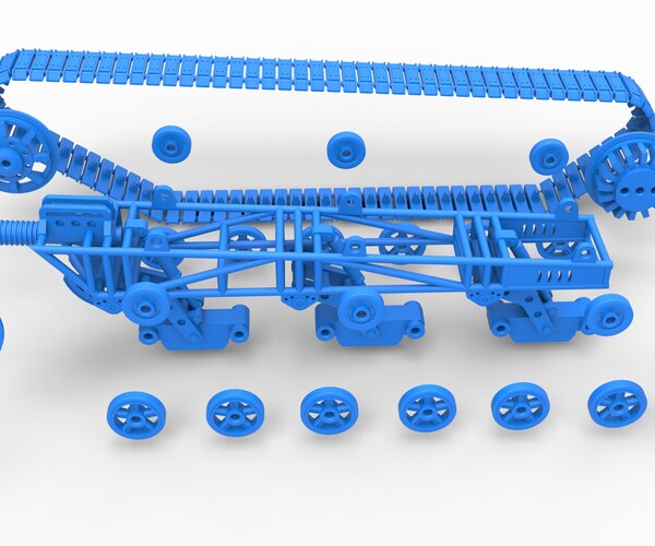 ArtStation - 3D printable Diecast Track chassis Scale 1 to 25 | Resources