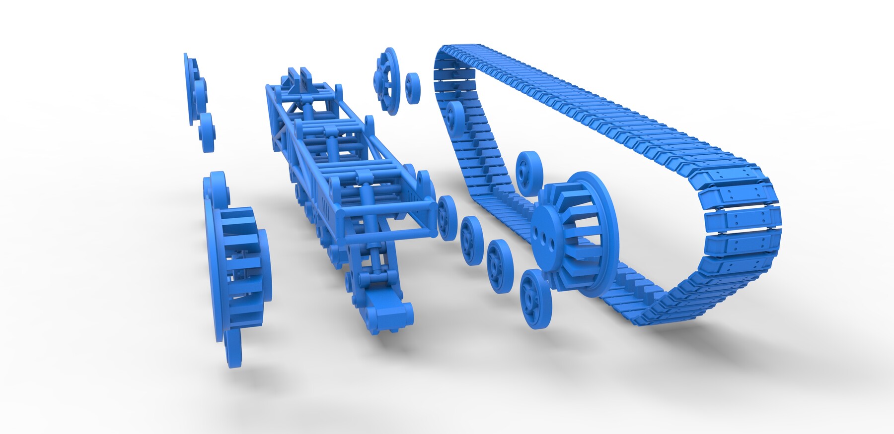 ArtStation - 3D printable Diecast Track chassis Scale 1 to 25 | Resources