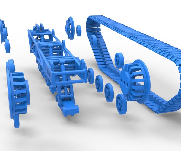 ArtStation - 3D printable Diecast Track chassis Scale 1 to 25 | Resources