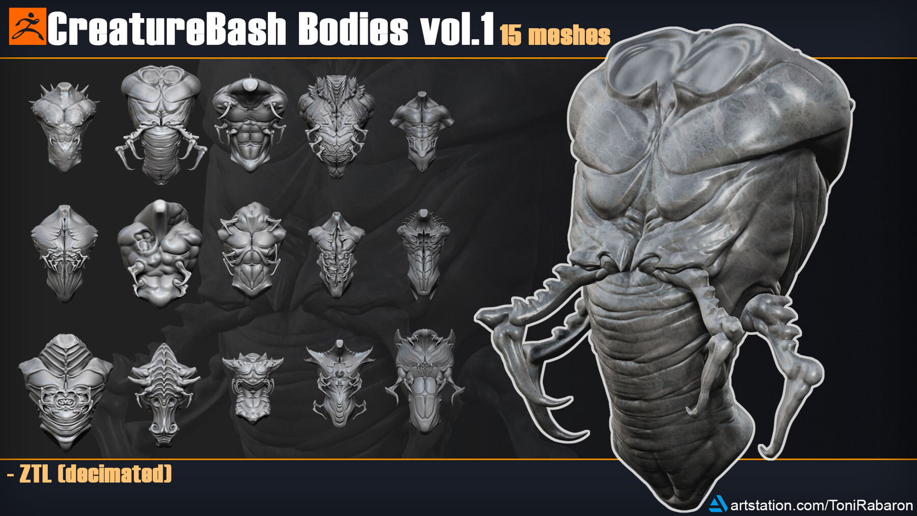 ArtStation - CreatureBash Bodies Vol 1 | Resources