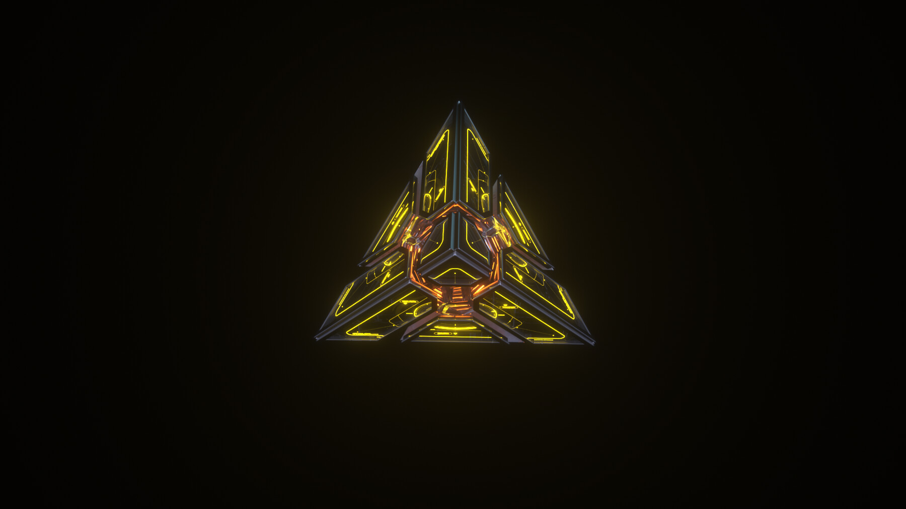 ArtStation - Triangular Pyramid Triangle Sci-Fi Cube Block Matrix Core ...