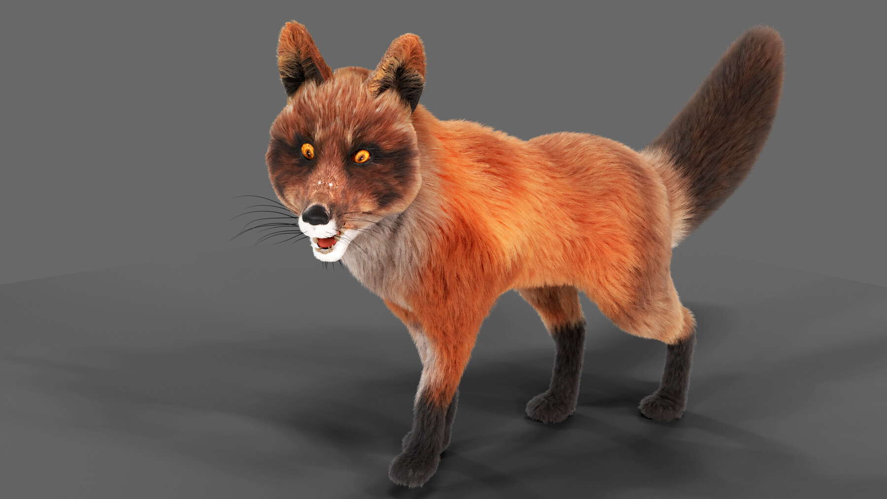 ArtStation - Fur Fox Rigged 01 | Game Assets