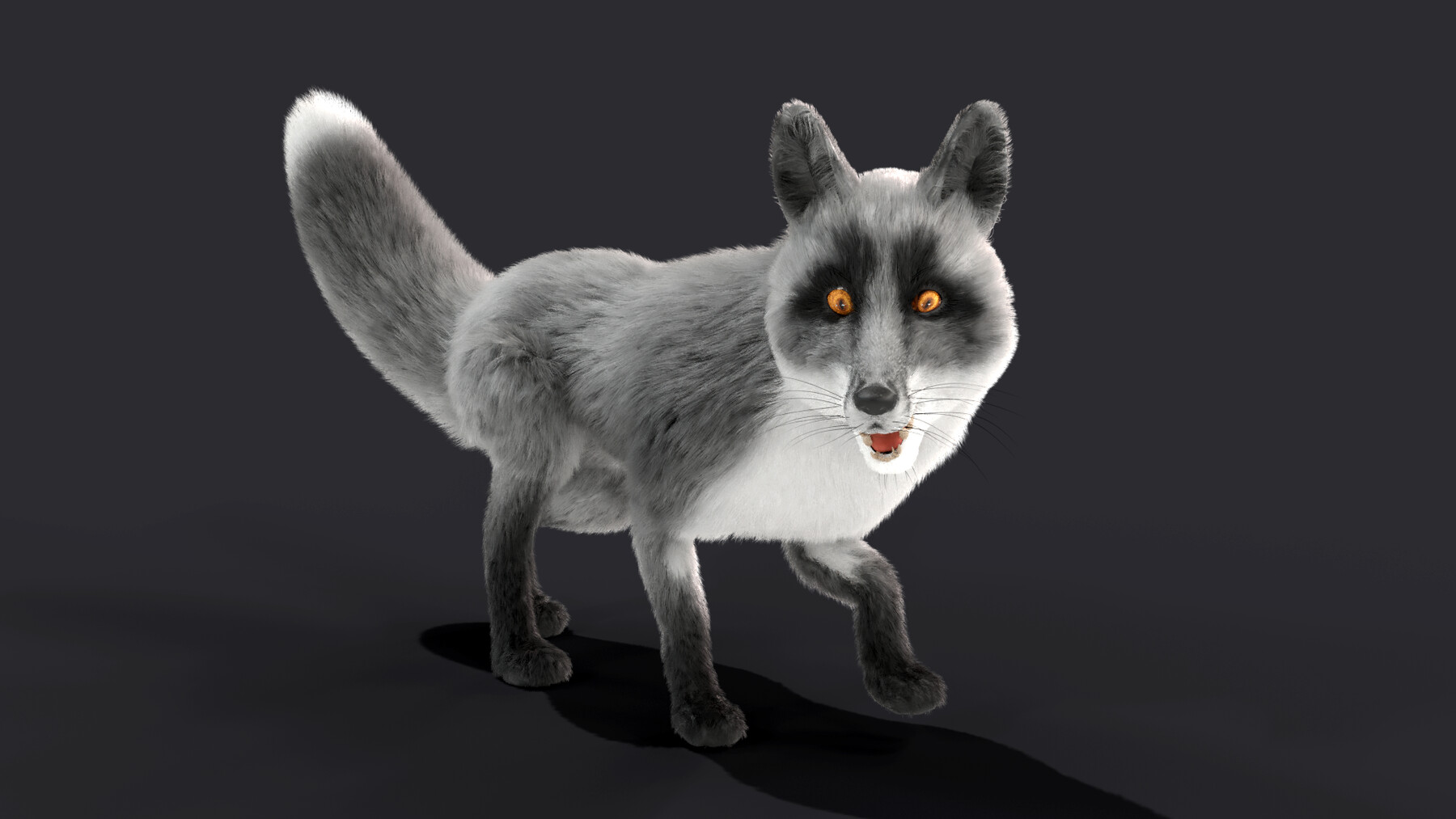 ArtStation - Fur Gray Fox Rigged | Game Assets