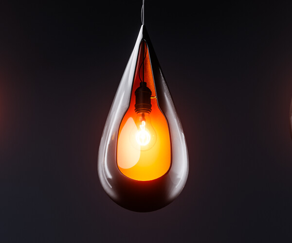 ArtStation - Drop Shaped Hanging Lamp (Eevee) By Iqonic Design | Resources