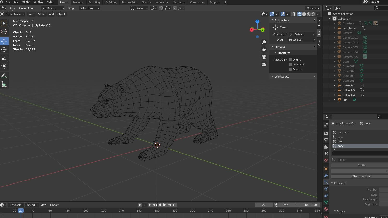 ArtStation - Black Bear Fur animated | Game Assets