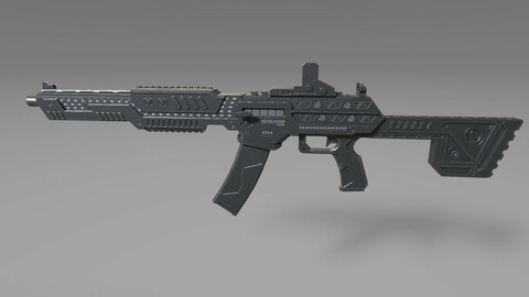 ArtStation - Machine Gun - Revolution 0492 - Color Black | Game Assets