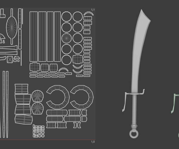 ArtStation - Low Poly Game-Ready Fantasy Heavy Sword | Game Assets