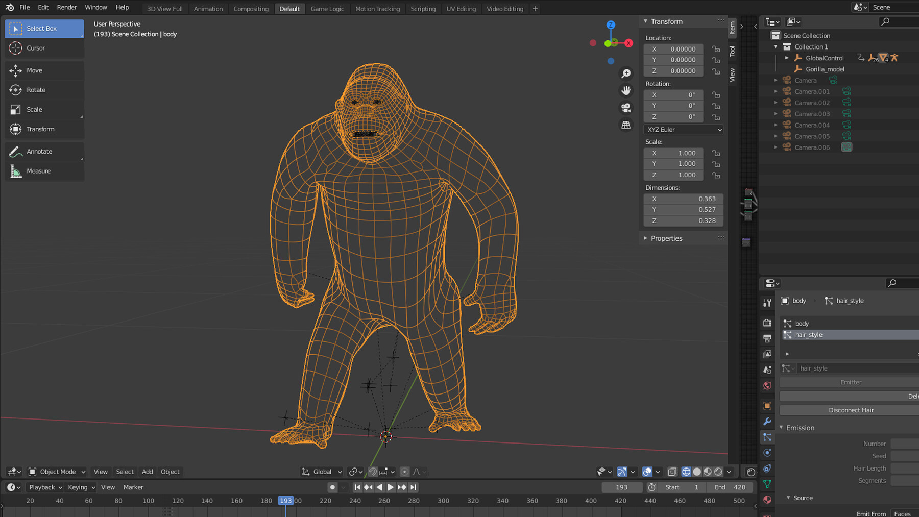 ArtStation - Gorilla Animated Blender | Game Assets