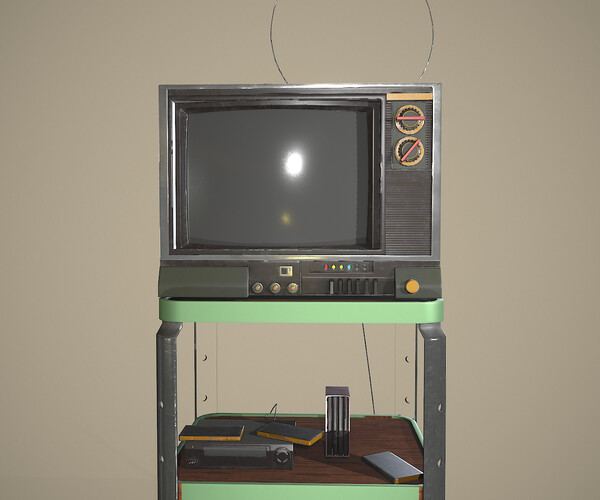 ArtStation - 90s TV and cart | Resources