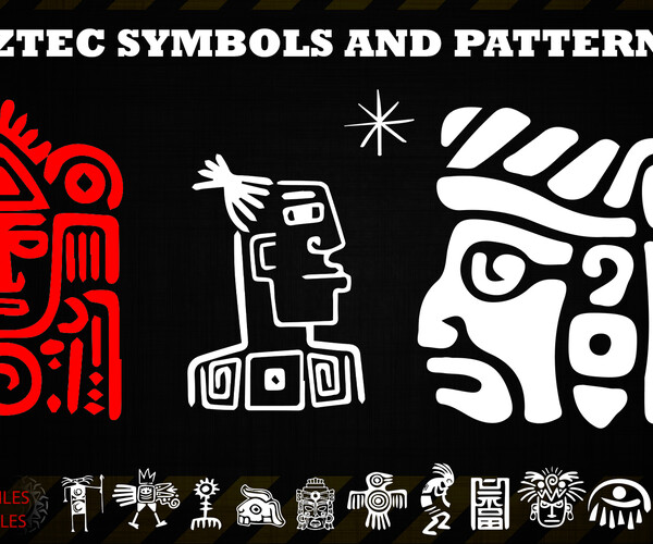 ArtStation - 450 AZTEC SYMBOLS ALPHA | Brushes