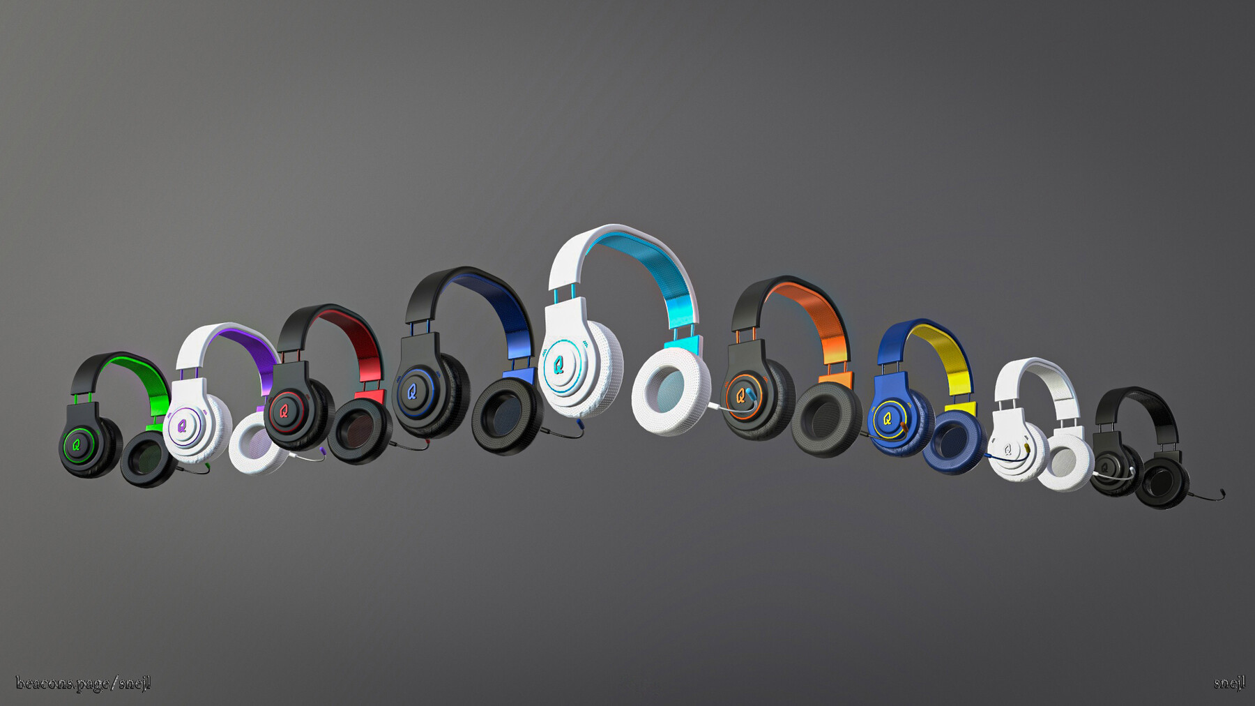 ArtStation - PBR low poly game ready 3D model of headphones | Game Assets