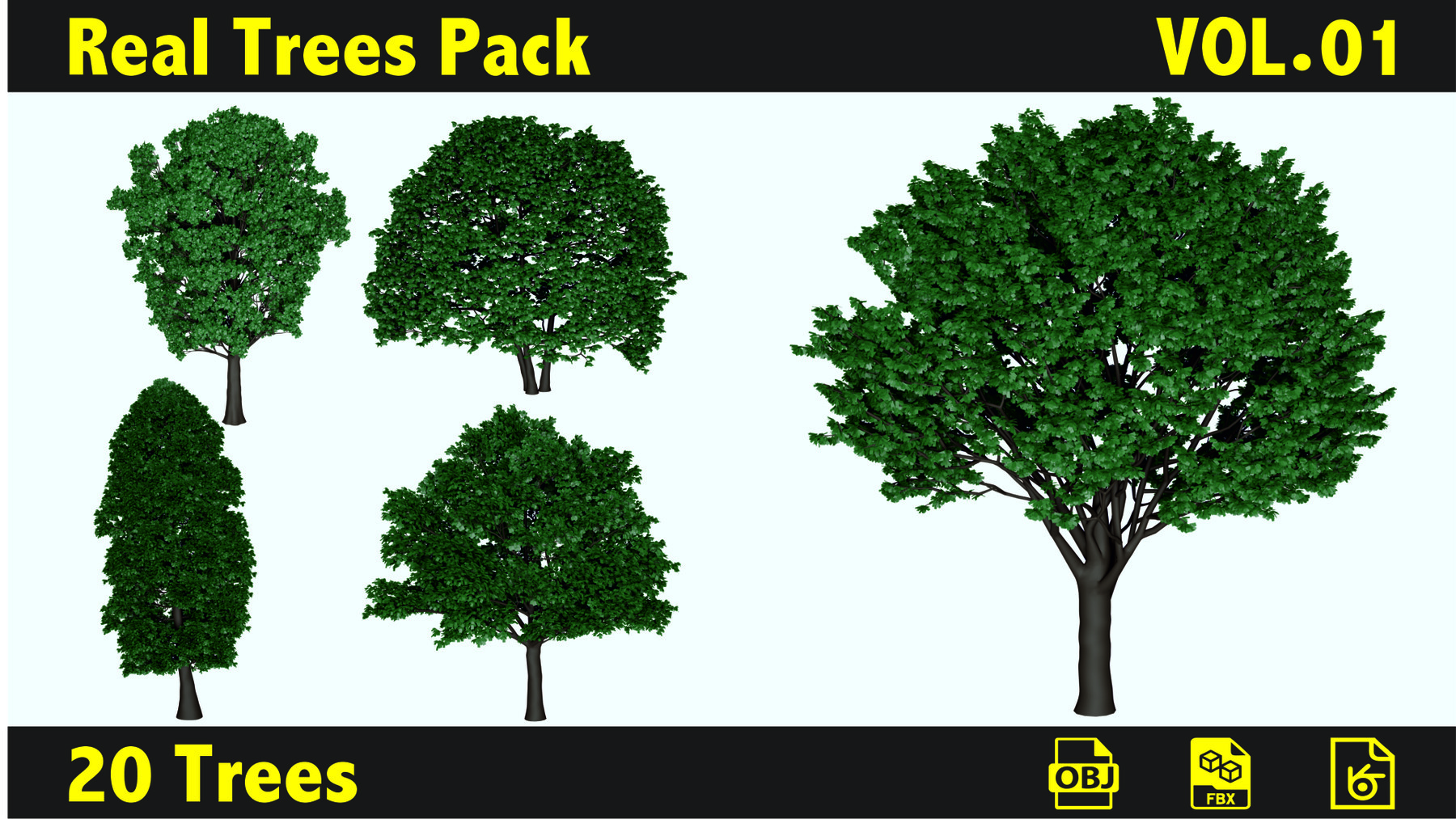 ArtStation - Pack of 3D Trees vol.01 | Resources