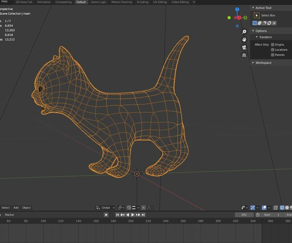 ArtStation - Fur Cute Cat Kitten 01 Animated | Game Assets