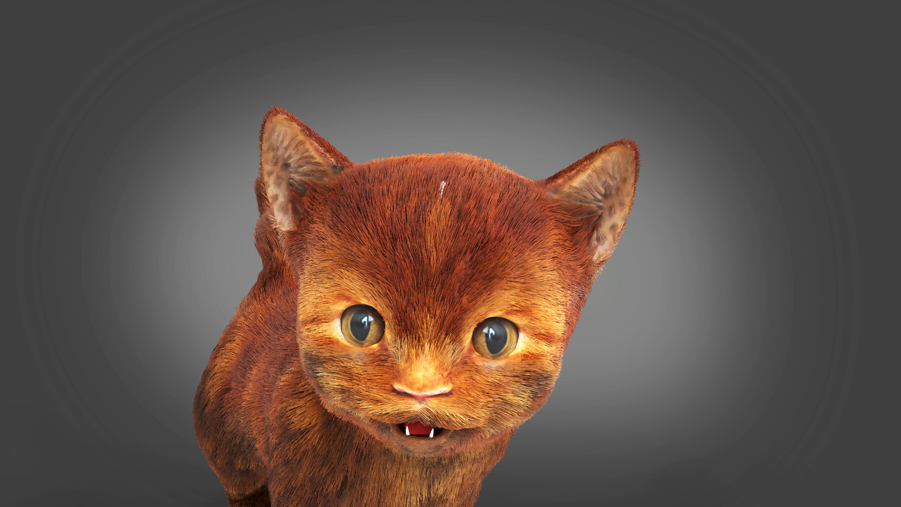ArtStation - Red Cute hair fur Cat Animated | Game Assets