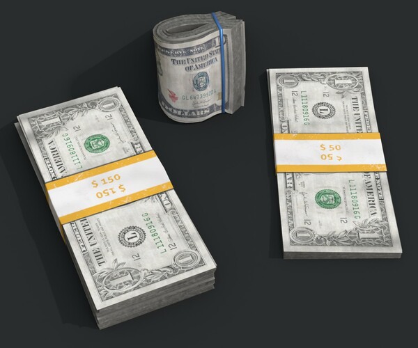 ArtStation - Money Loot - US dollars | Game Assets
