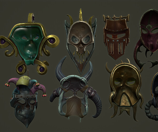 ArtStation - Fantasy masks 2 collection | Game Assets