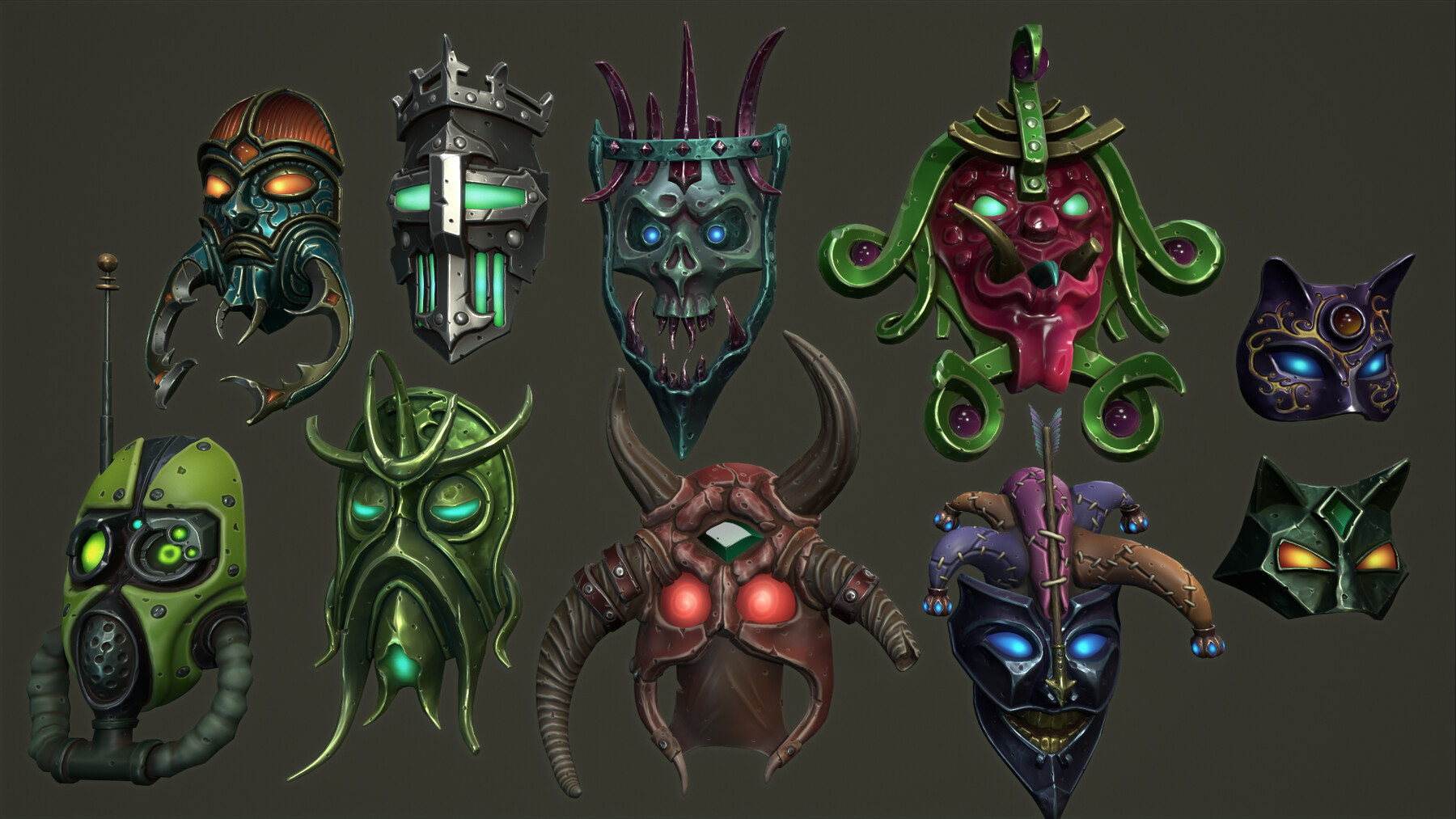 ArtStation - Fantasy masks 2 collection | Game Assets