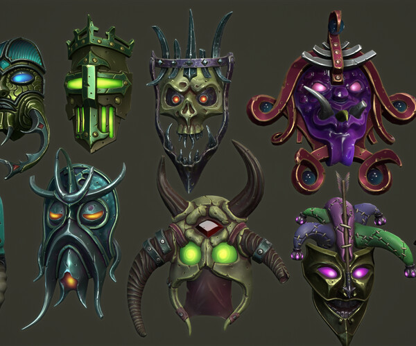 ArtStation - Fantasy masks 2 collection | Game Assets