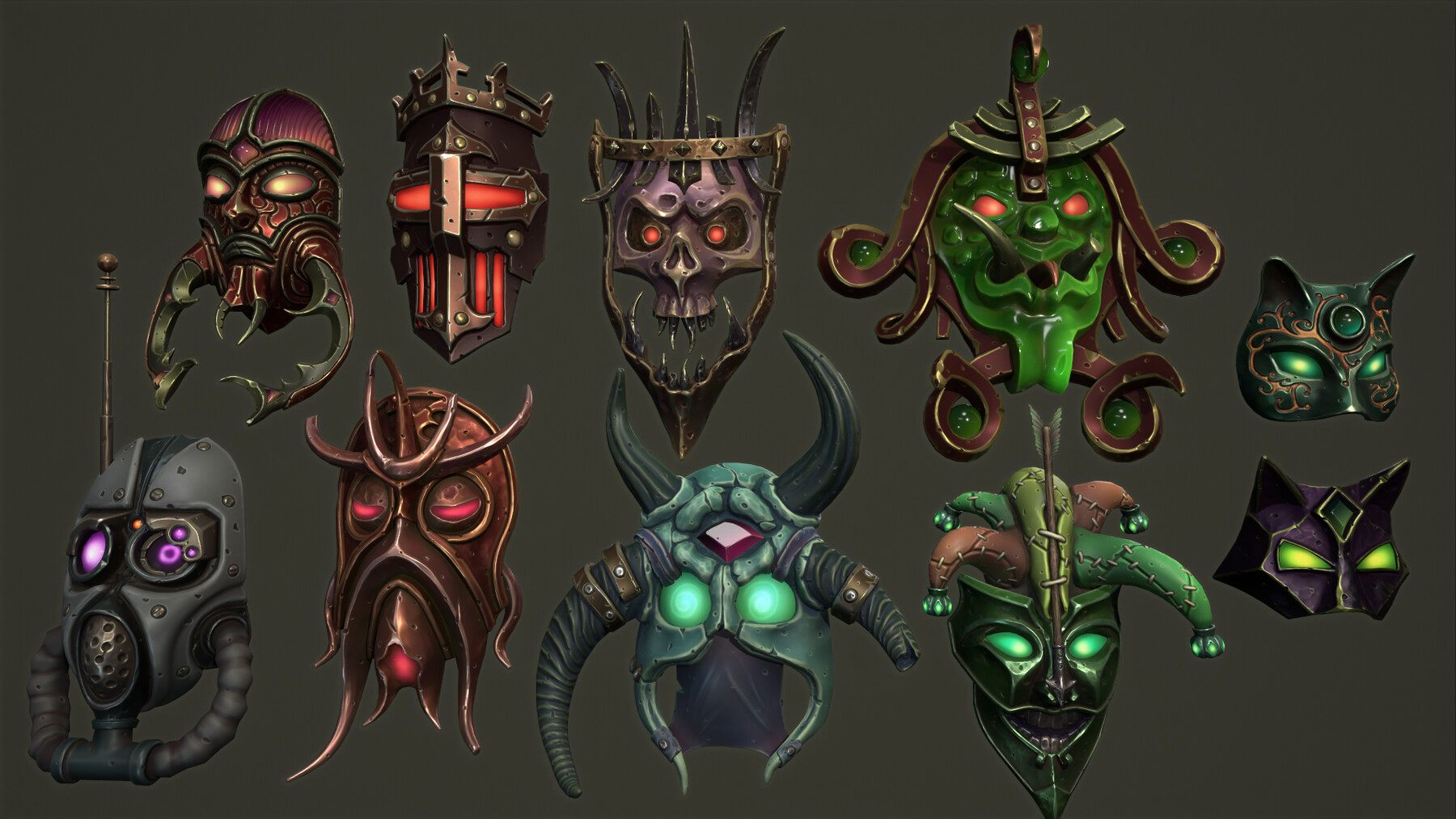ArtStation - Fantasy masks 2 collection | Game Assets