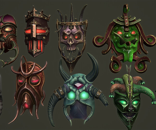 ArtStation - Fantasy masks 2 collection | Game Assets