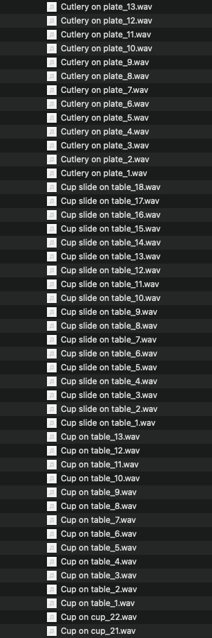 ArtStation - Dining Sound Effects | Game Assets