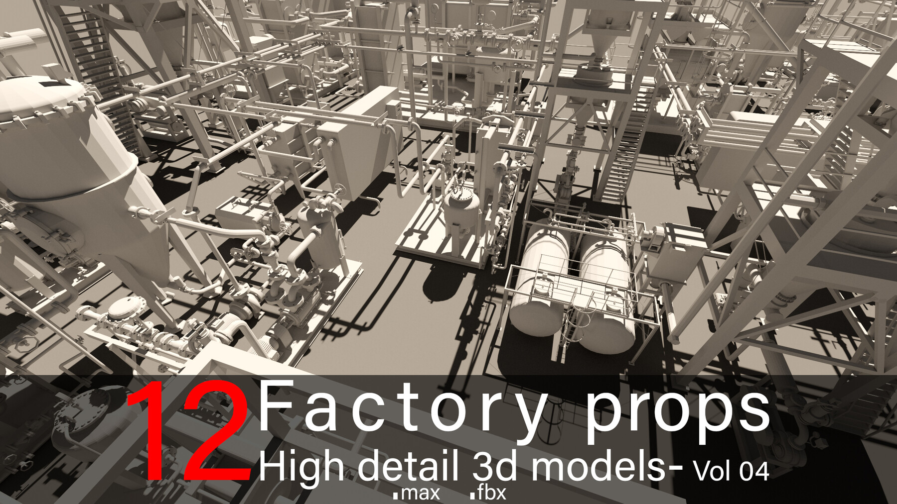 ArtStation - 12 Factory Props-High detail 3d models- Vol 04 | Resources
