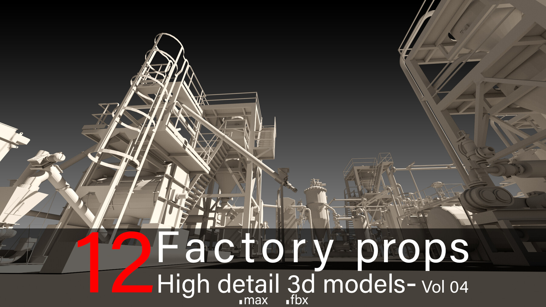 ArtStation - 12 Factory Props-High detail 3d models- Vol 04 | Resources