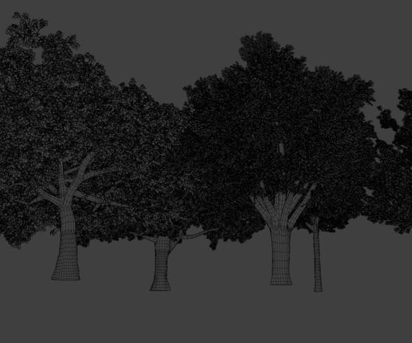 ArtStation - Pack of 3D Trees vol.01 | Resources