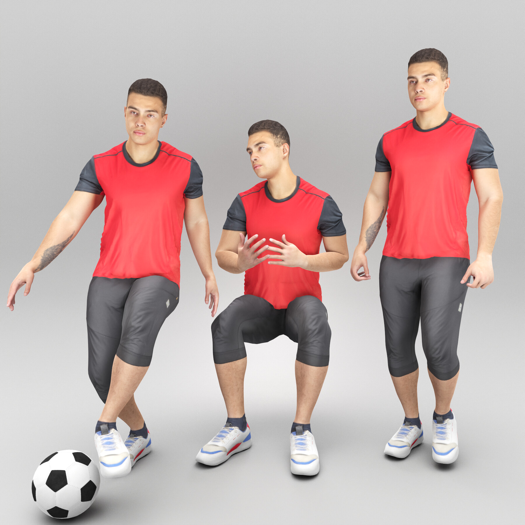 ArtStation - Animated young man playing football 365 | Game Assets