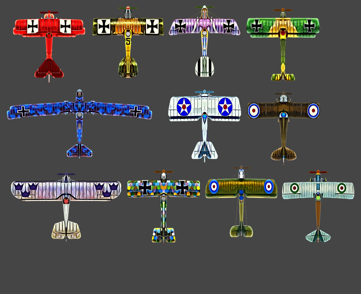 ArtStation - WW1 Aircraft pack | Game Assets