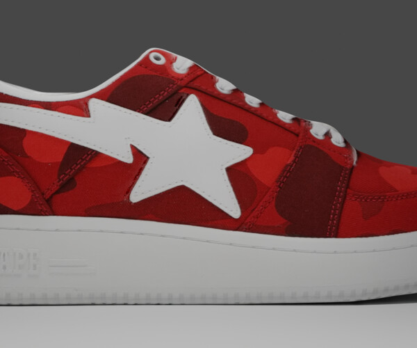 ArtStation - A Bathing Ape Bape Sta Low Camo Red | Game Assets