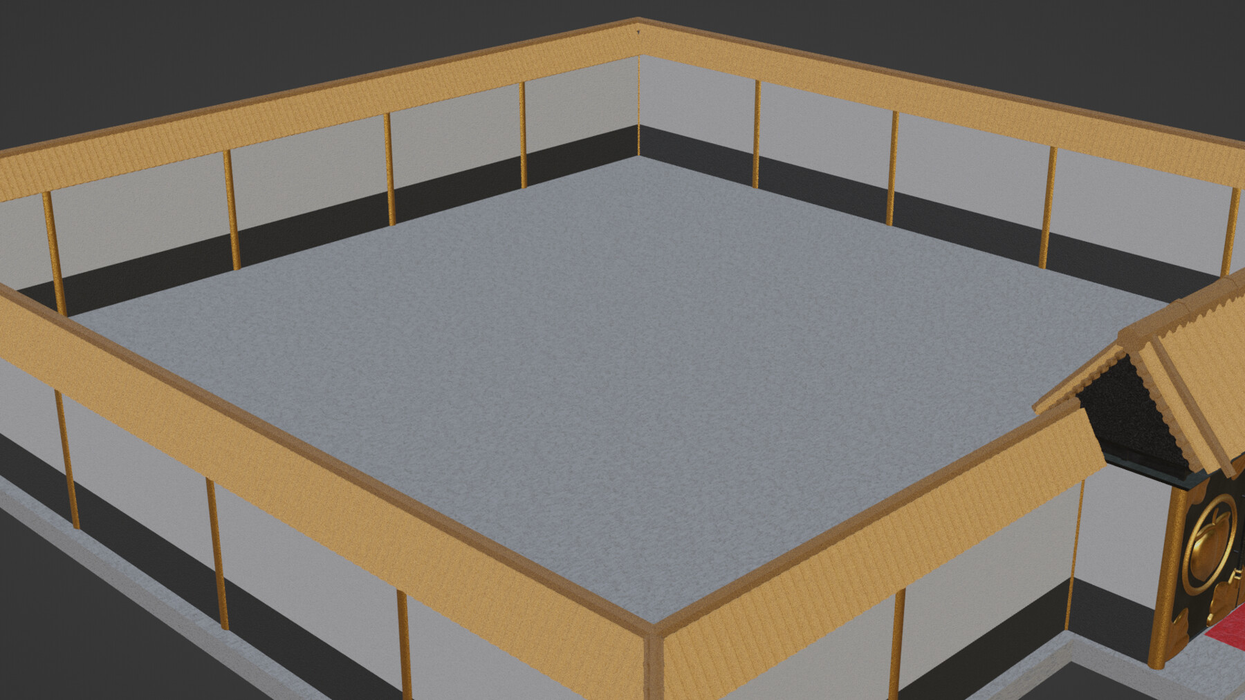 ArtStation - Chinese Temple Walls and Entrance | Game Assets