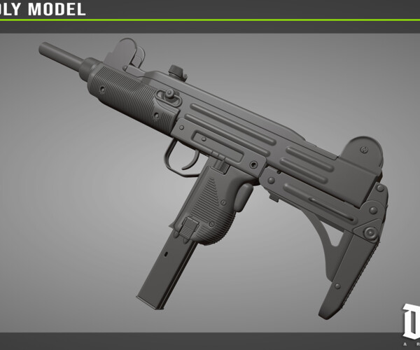 ArtStation - UZI Highpoly model | Game Assets