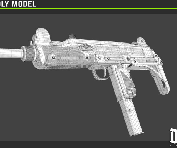 ArtStation - UZI Highpoly model | Game Assets