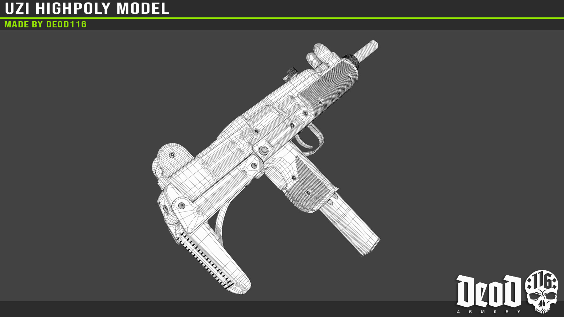 ArtStation - UZI Highpoly model | Game Assets