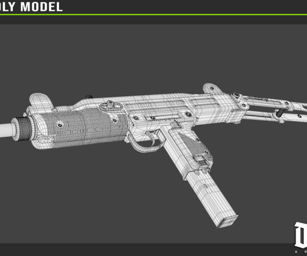 ArtStation - UZI Highpoly model | Game Assets