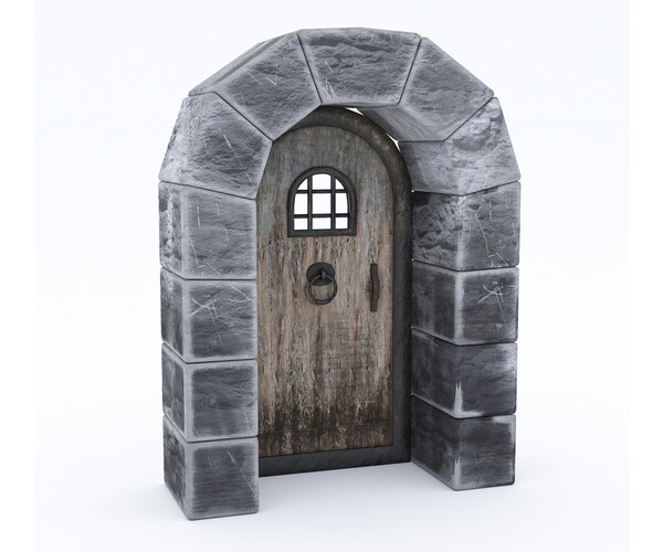 ArtStation - old castle gate model | Game Assets