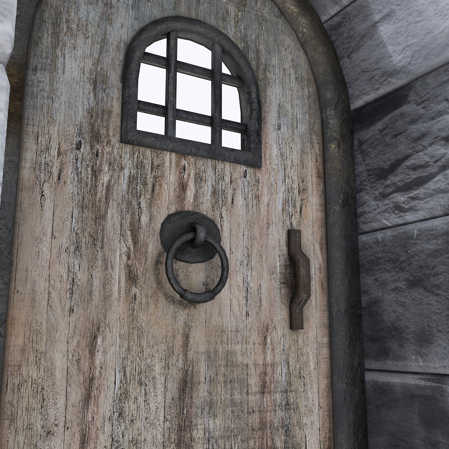 ArtStation - old castle gate model | Game Assets