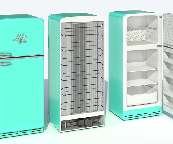 ArtStation - Low poly retro fridge | Game Assets