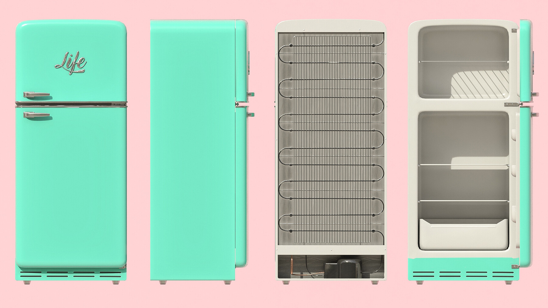 ArtStation - Low poly retro fridge | Game Assets