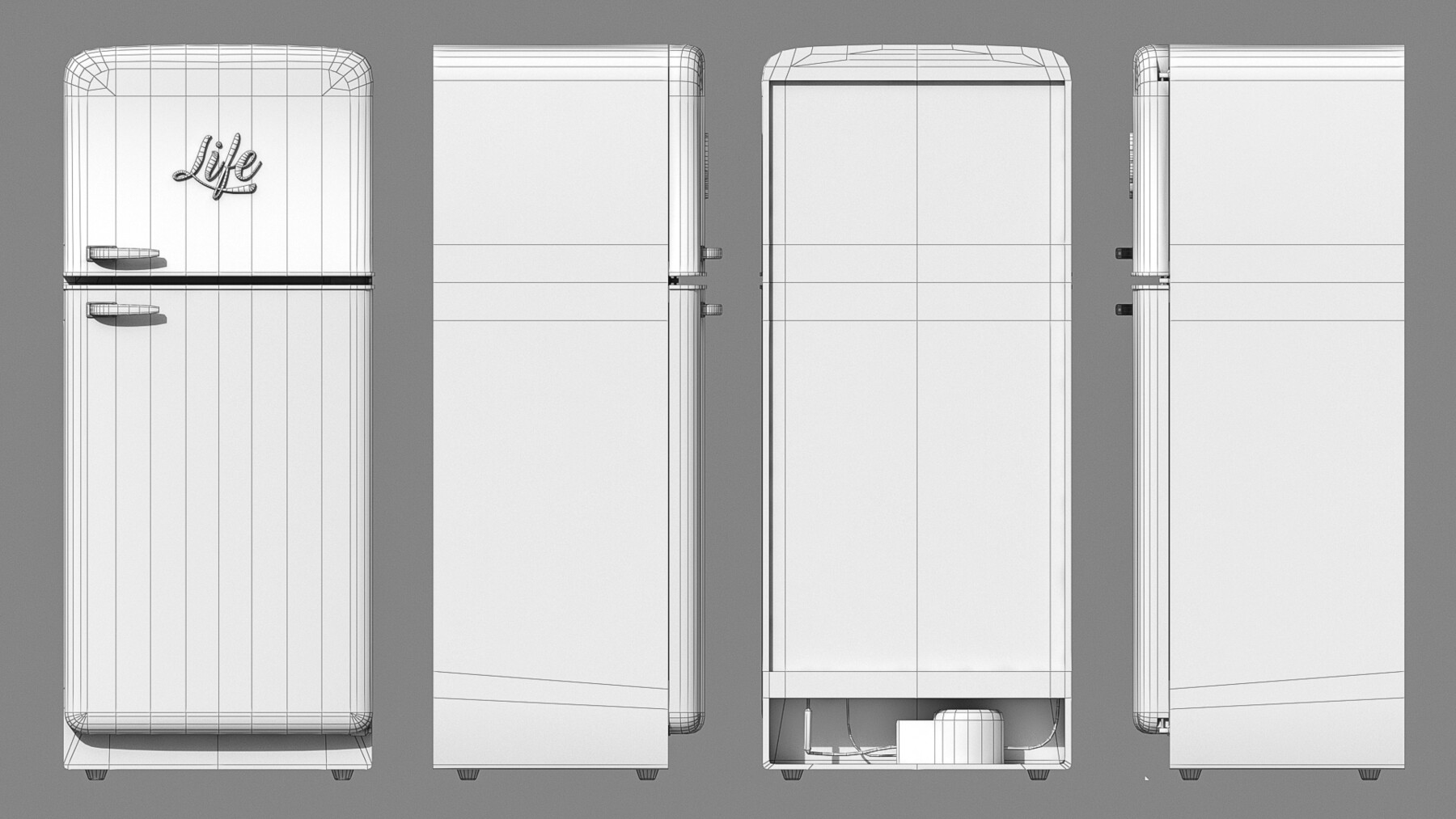 ArtStation - Low poly retro fridge | Game Assets