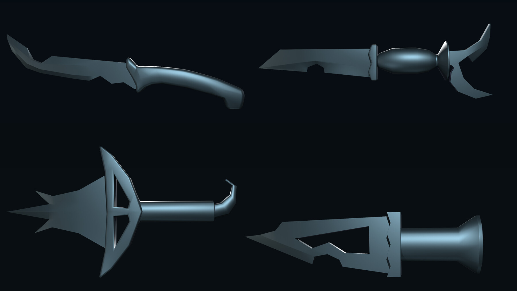 ArtStation - 20 DAGGER BASE MESH-VOL02 | Game Assets