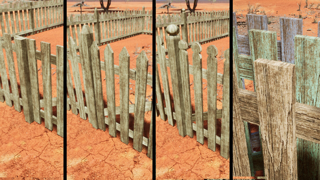 ArtStation - Wooden Fences | Game Assets