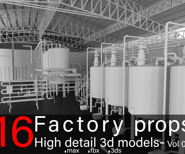 ArtStation - 16 Factory Props-High detail 3d models- Vol 05 | Resources